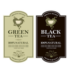 Tea labels set Royalty Free Vector Image - VectorStock