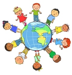 Kids Hand drawn clip-art Royalty Free Vector Image