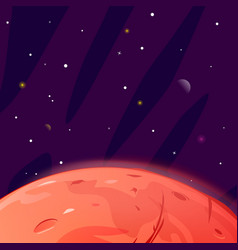 Mars planet cartoon Royalty Free Vector Image - VectorStock