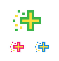 Medical logo template pharmacy cross logotype Vector Image