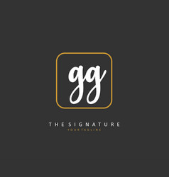 Gg initial letter handwriting and signature logo Vector Image