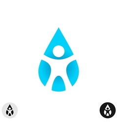 Blood drop test logo Royalty Free Vector Image