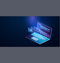 Website development banner programming technology Vector Image