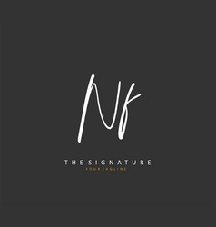 F n fn initial handwriting logo letter Royalty Free Vector