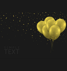 Golden balloons background Royalty Free Vector Image