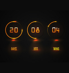 Coming soon countdown website timer template Vector Image
