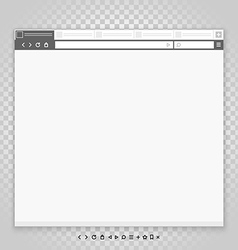 Old browser interface template isolated browser Vector Image