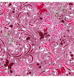 Floral pink pattern Royalty Free Vector Image - VectorStock