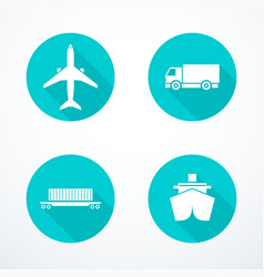 Cargo terminals in perspective Royalty Free Vector Image