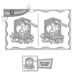 Find 9 differences game soap Royalty Free Vector Image
