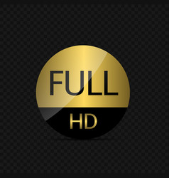 Full hd label Royalty Free Vector Image - VectorStock