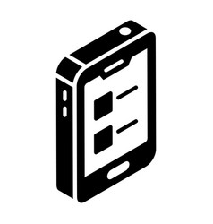 Mobile list Royalty Free Vector Image - VectorStock