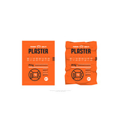 Template label for facade plaster packaging Vector Image
