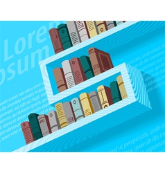 Shelf with colorful books Royalty Free Vector Image