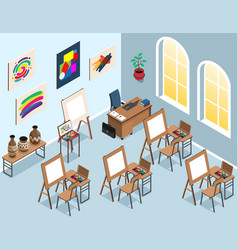 Artist master class isometric Royalty Free Vector Image