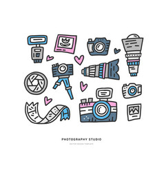 Circle concept photo symbols Royalty Free Vector Image