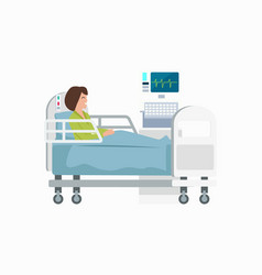 A nurse taking care a sick woman Royalty Free Vector Image
