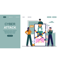 Cyber crime cartoons concept Royalty Free Vector Image