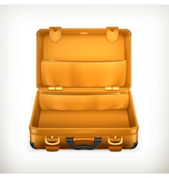 Open suitcase 3d icon Royalty Free Vector Image