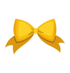 Gold bow cartoon yellow luxury design Royalty Free Vector