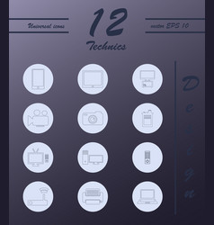 Computer Hardware Icons Royalty Free Vector Image