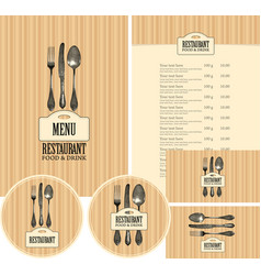 Breakfast menu template for restaurant and cafe Vector Image
