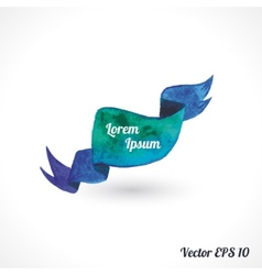 Watercolor dark-blue banner Royalty Free Vector Image