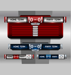 Scoreboard sport template Royalty Free Vector Image