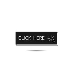 Click here modern web banner with pointer icon Vector Image