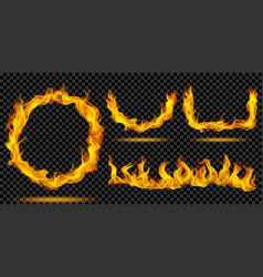 Curved fire flame Royalty Free Vector Image - VectorStock