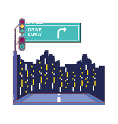 Driver safely campaign label Royalty Free Vector Image