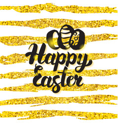 Happy easter glitter design Royalty Free Vector Image