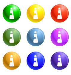 Low density polyethylene icons set Royalty Free Vector Image