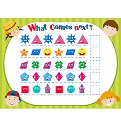 Game template for missing shapes Royalty Free Vector Image