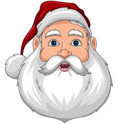 Winking Santa Claus Face Side View Royalty Free Vector Image