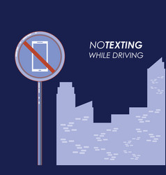 No texting while driving campaign Royalty Free Vector Image