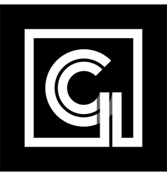 Capital letter g for monograms emblems and logos Vector Image