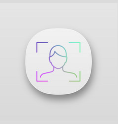 Object detection app app icon Royalty Free Vector Image
