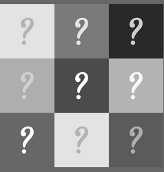 Question mark sign grayscale version Royalty Free Vector
