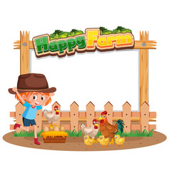 Border frame template with gardening theme Vector Image