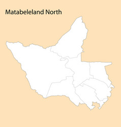 High quality map of matabeleland south Royalty Free Vector
