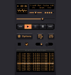 Audio player template Royalty Free Vector Image