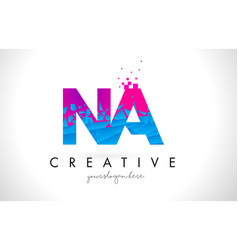Na n a creative letters design with white pink Vector Image