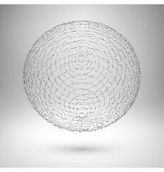 Wireframe mesh polygonal sphere Royalty Free Vector Image