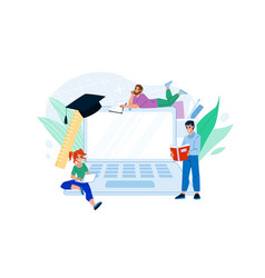 Laptop learning Royalty Free Vector Image - VectorStock