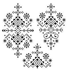 Minimalist tribal line art long patterns Vector Image