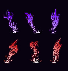 Cartoon lightning effect Royalty Free Vector Image