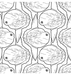 Graphic sunfish pattern Royalty Free Vector Image