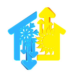 Arrows air conditioning symbol Royalty Free Vector Image