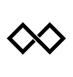 Black infinity symbol icon rectangular shape Vector Image